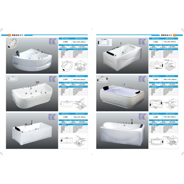 Quality Bathroom Sanitary Wares Corner Massage Bathtub OEM for sale
