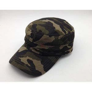 Quality Durable Camouflage Military Cadet Cap Pure Cotton 3d Embroidery Fitted for sale