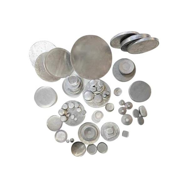 Quality 1070 Flat Domed Tumbling and Sandblasting Aluminum Particle with Customized Hole for sale