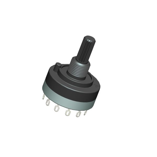 Quality 26mm Insulated Shaft Multi Way Rotary Switch for sale