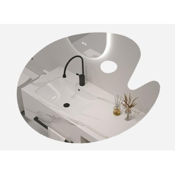 Quality White Gold Bathroom Vanity with Countertop Wall Mounted SLABS/SINTERSTONE for sale