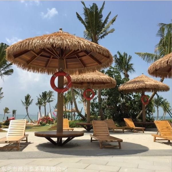 Quality Plain PVC Material Component Natural Looking Roofing Decorative Plastic Thatch for sale