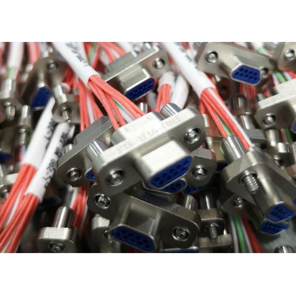 Quality Color Coded Crimp 9 Pin Contact Micro-D Rectangular J30J Series with 200mm Wire for sale