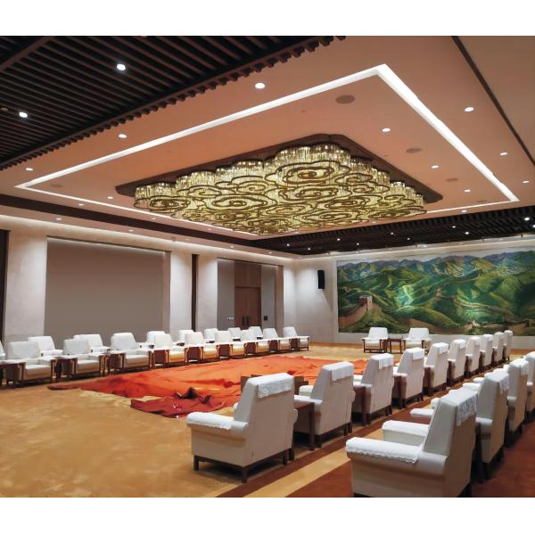 Quality LED Chinese Style Xiangyun Design Custom Crystal High Ceilings Chandeliers for sale