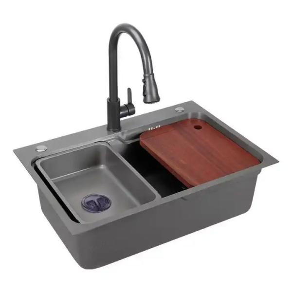 Quality Modern Kitchen Stainless Utility Sink Rectangular With Large Single Tank for sale
