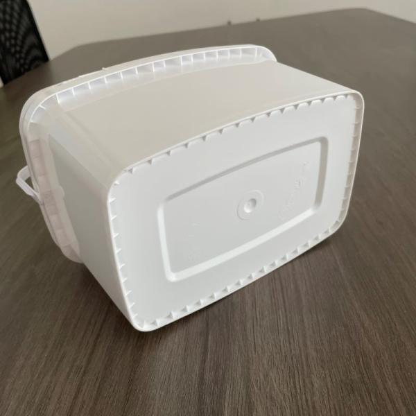 Quality Customize 3L 5L Easy Open Rectangular Bucket Plastic Bucket with Lid and Handle for sale