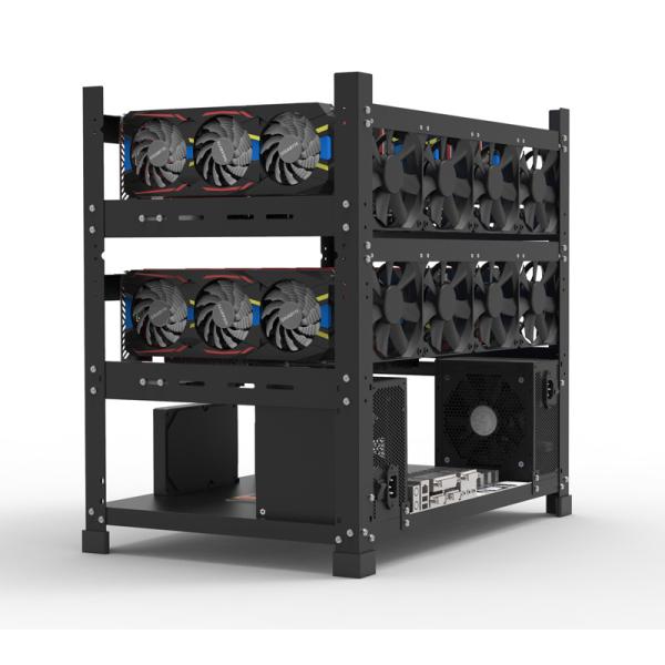 Quality Durable 2021 New Open Mining Case Mining Rig Frame 12 GPU Mining Rack Motherboar for sale