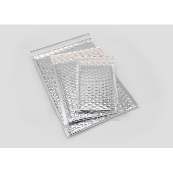Quality Any Size Logo Metallic Bubble Mailers With Light Bubble Linings Inside for sale