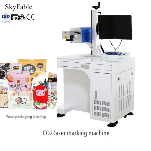 Quality High Speed CO2 Laser Marking Machine For Food Packaging Date And Batch Number for sale