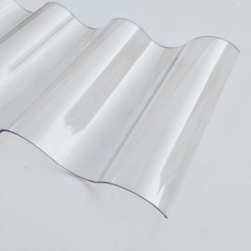Quality 0.8-3mm Corrugated Transparent Roofing 100% zhengfei UV Virgin Material UV for sale