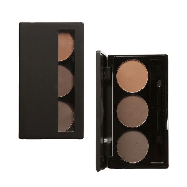 Quality 3 Color Long Lasting Makeup Eyebrow Powder OEM ODM With Brush for sale