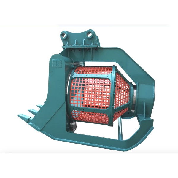 Quality 0.75m3 capacity 360 Degree Rotating Screening Bucket For Excavator for sale