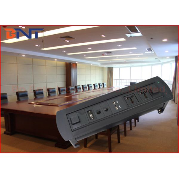 Quality Multi - Function Conference Table Outlet With 2 USB Power Charger for sale