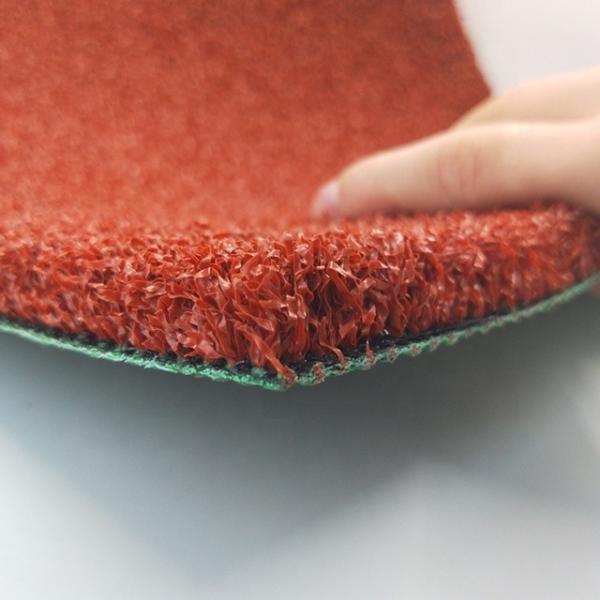 Quality 10mm-15mm Height Red Artificial Grass for Badminton Running Way and Track Sport for sale