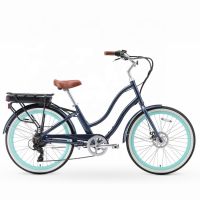 Quality Power Supply Lithium Battery 48V 14AH Electric Beach Cruiser Bicycle for Women for sale