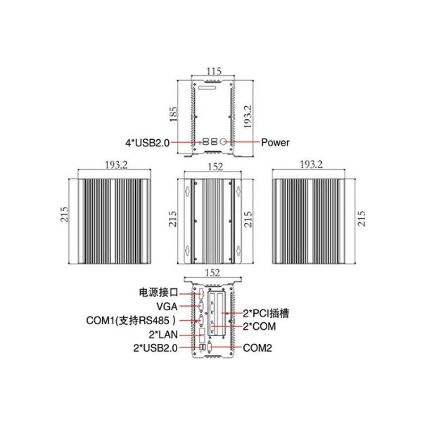 Quality 16G RAM 9 To 36V Fanless Mini Computer I7 7500U Industrial Box Pc for sale