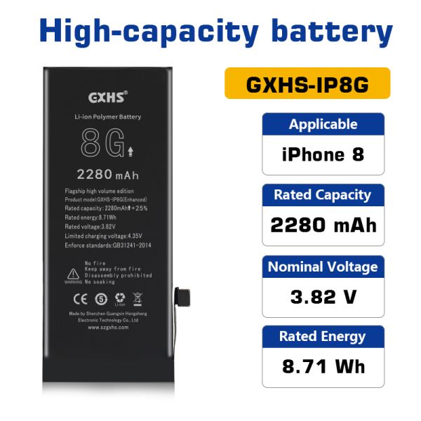Quality 2280mAh High-capacity Replacement Battery For iPhone 8  Factory-made Original Replacement Lithium-ion Battery for sale