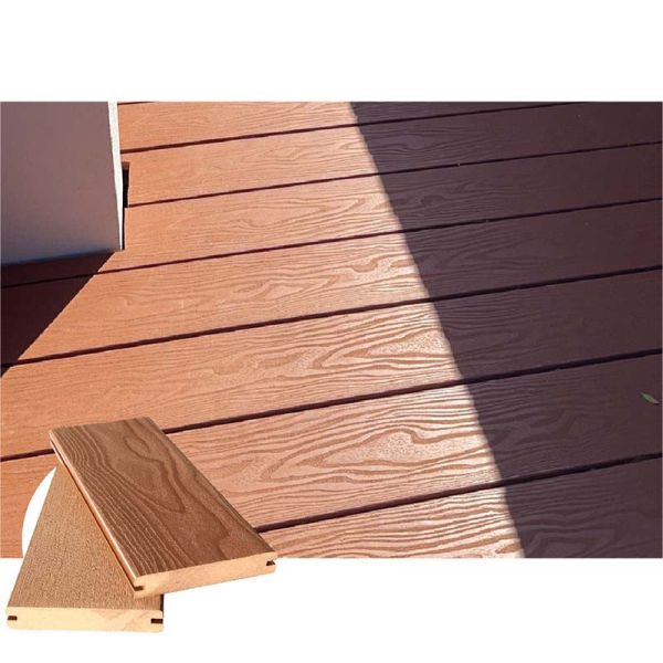 Quality 134x24mm Grey 38% HDPE Solid Composite Deck Boards UV Resistant for sale