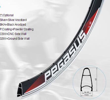 Quality ADVANCED Road Bicycle Rim 42MM HIGH AERO 700CX18C/23C for sale