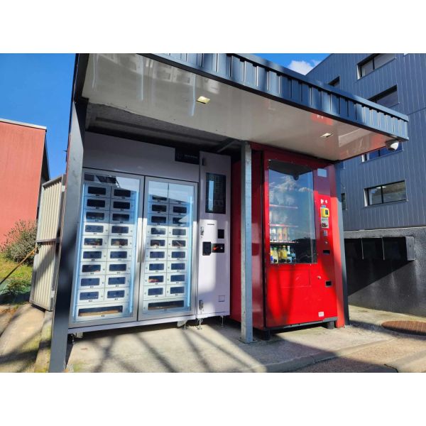 Quality Custom Cooling Locker 24H Outdoor Bread Vending Machine with Card Reader Payment for sale