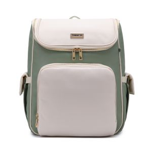Quality New Large-capacity PU Leather Diaper Bag Waterproof Shoulder Mommy Backpack With for sale