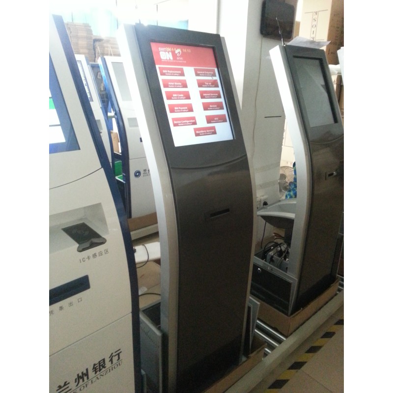 17 inch Infrared touch screen Kiosk calling ticket dispenser machine queue management system