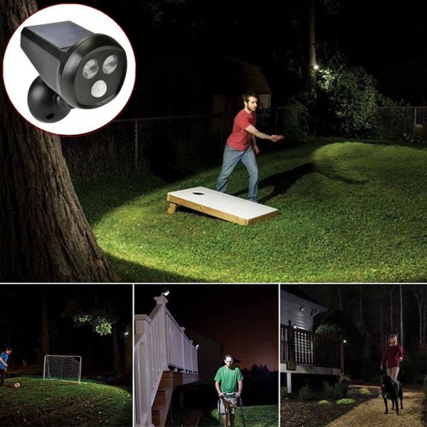 Quality DIM HIGH Modes 3.7V 2000mAh 9W Solar Motion Sensor Wall Light IP65 for sale
