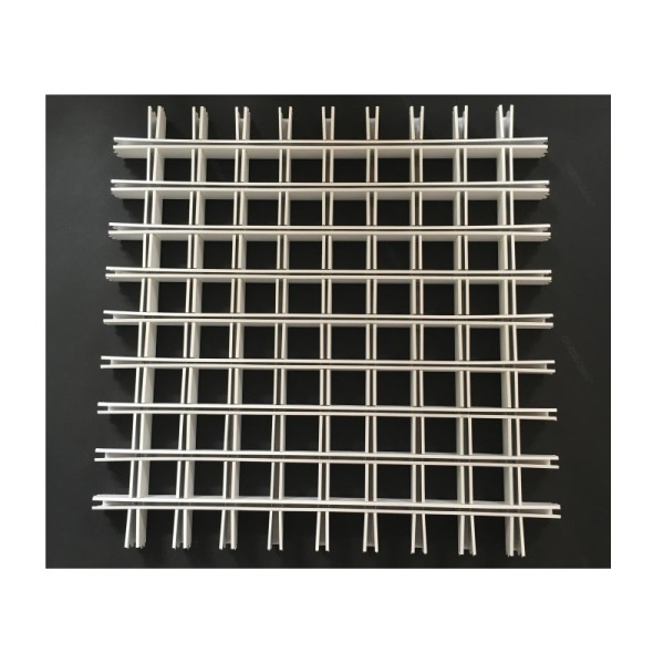 Quality Aluminum Square Lattice Grille Suspended Ceiling in white for sale