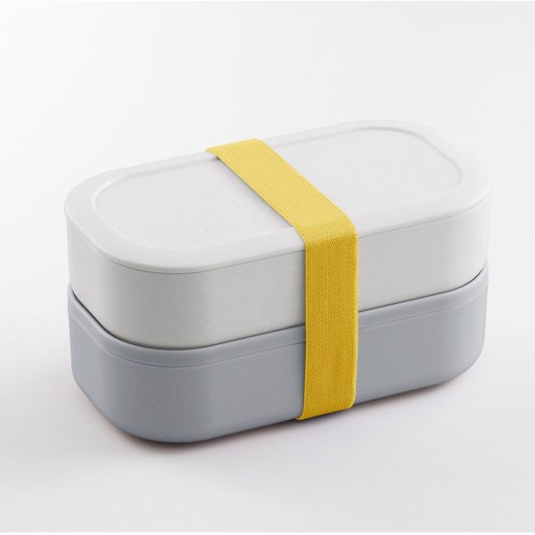 Quality Lightweight and Spacious 363g Reusable Double Layer Bento Box with Cutlery for sale