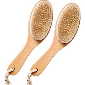 Quality Bamboo Bristle Body Wash Tool 25cm Boar Bristle Brush for sale