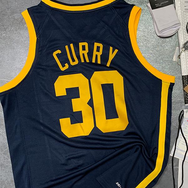 Quality 30 NBA Curry Black Basketball Jersey 100% Polyester for sale