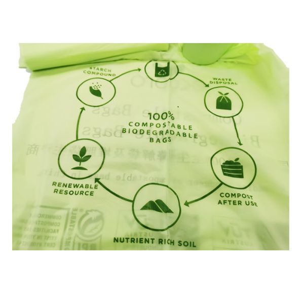 Quality 45 Litre 12 Gallon Biodegradable and Compostable Bags Kitchen Bin Liners for sale