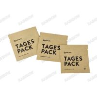 Quality Custom Biodegradable Empty Tea Sachet Three Side Heat Seal Tea Coffee Packaging Bag Kraft Paper Tablet Packaging Bag for sale