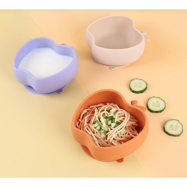 Quality Non Toxic Food Grade Silicone Baby Food Bowl Children'S Suction Cup Silicone Bowl Exercises Baby'S Eating Ability for sale