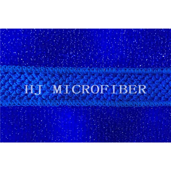 Quality Blue Color Microfiber Cleaning Fabric Jacquard Big Peral Shaped Cloth With PP for sale