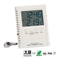 Quality 90% RH LCD Display ABS Indoor Thermo Hygrometer for sale