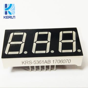 Quality Multiplexing Blue 3 Digit 7 Segment LED Displays 12 Pins 9.2mm Height for sale