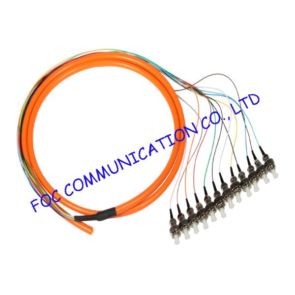 Quality Bundle Fan Out Fiber Optic Pigtail Multimode FC 12Cores For Fiber Networks for sale