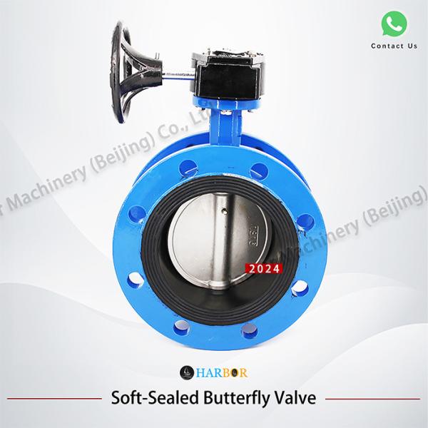 Quality DN40-DN1200 Flange Connection Manual Turbine Ductile Iron Butterfly Valve for for sale