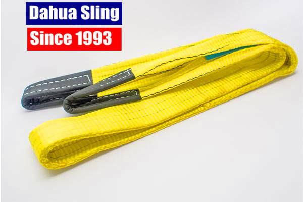 Quality High Tensile Polyester Flat Lifting Sling Rigging Lifting Strap With Safety for sale