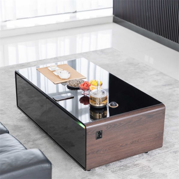 Quality Living Furniture Modern Coffee Table with Refrigerator Speaker and Wireless for sale