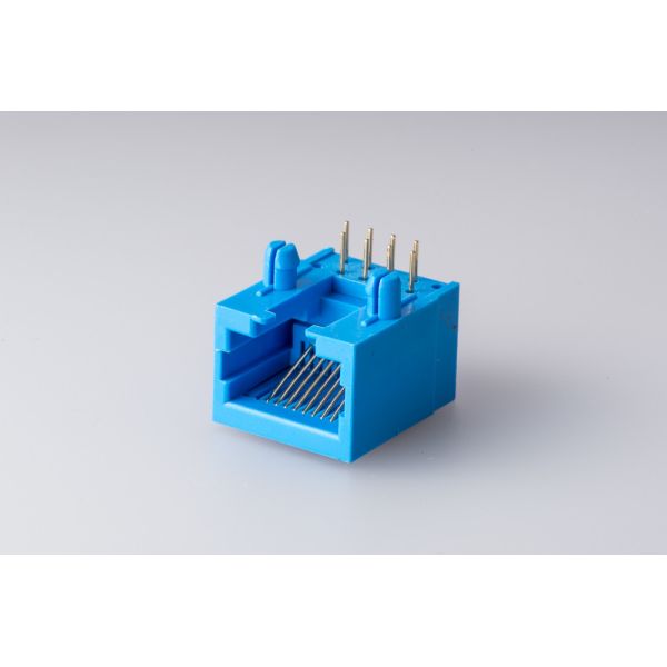 Quality Color Bule Plastic 8P8C RJ45 Female Connector  , Waterproof Rj45 Jack Single Port  Modular Jack for sale