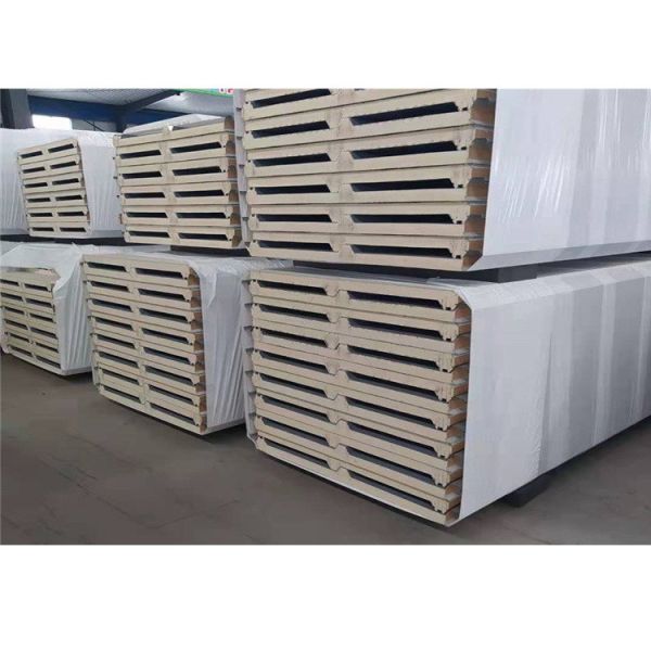 Quality White Polyurethane Foam Insulated Sandwich Wall Panels For Cold Storage High Detisy for sale
