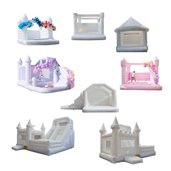 Quality CE Blower Included Mini White Bouncer Inflatable Jumping Castle for Party Rental for sale