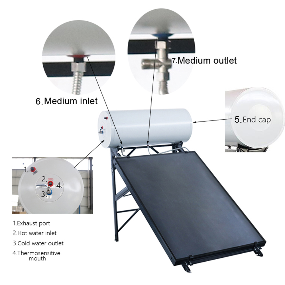 135 Ltr Flat Panel Solar Geyser Rooftop Pressurized Solar Water Heater ...
