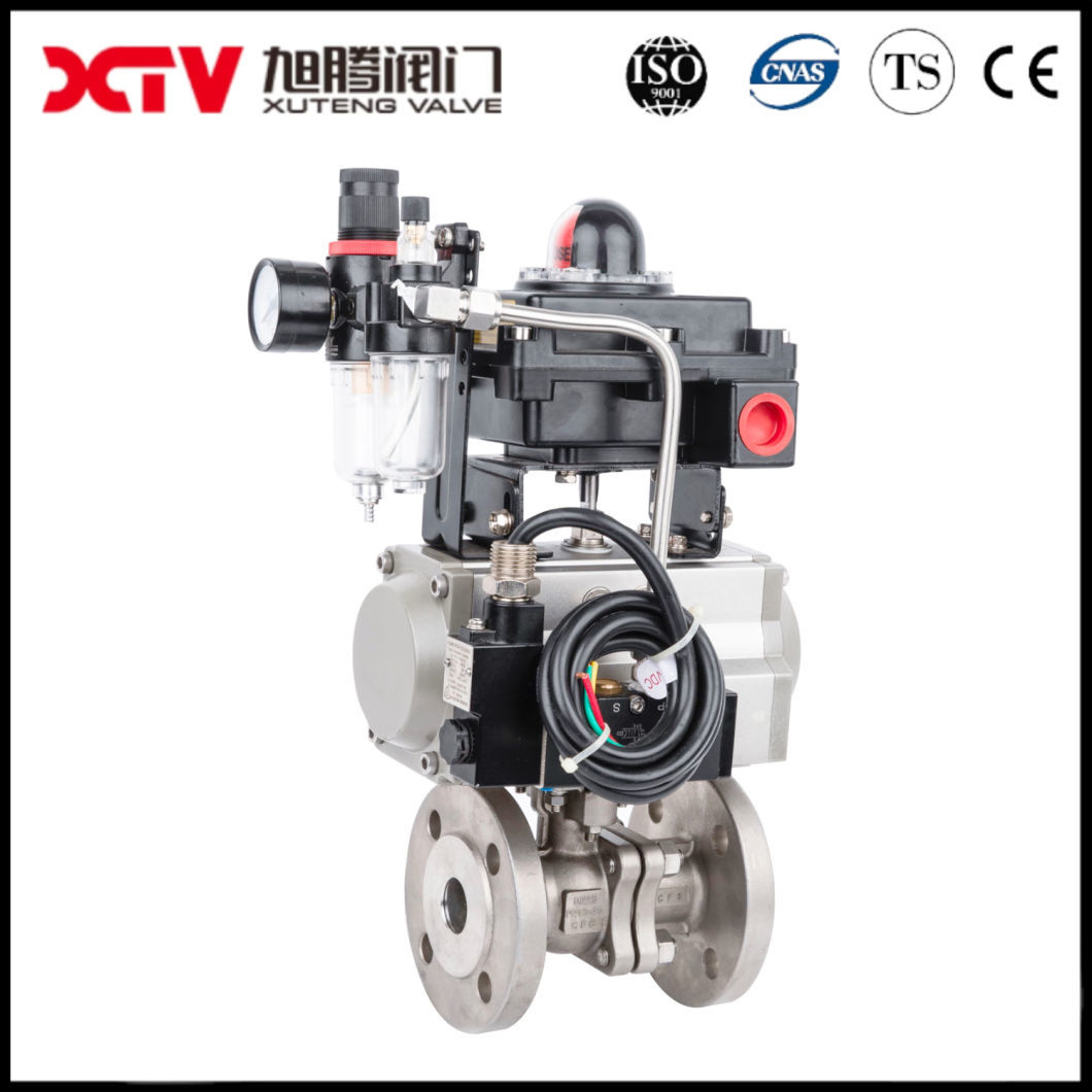 2PC CF8 CF8m 1500wog Ball Valve with Automatic Spring Return Handle