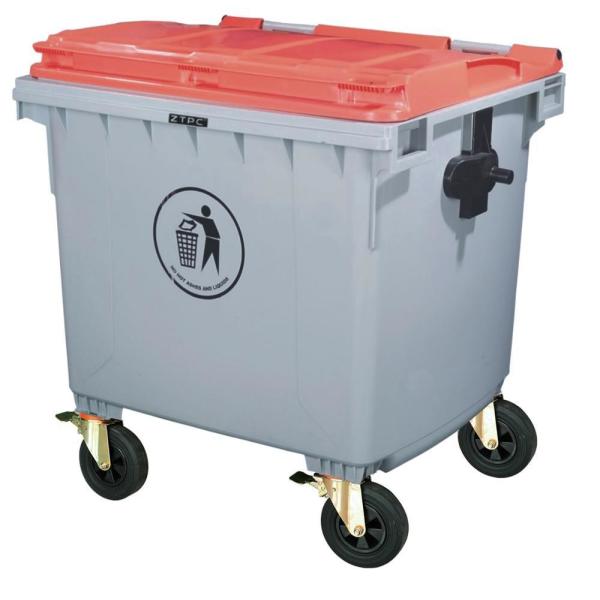 Quality 1100L Outdoor Plastic Recycling Waste Bins for Sustainable Garbage Management System for sale