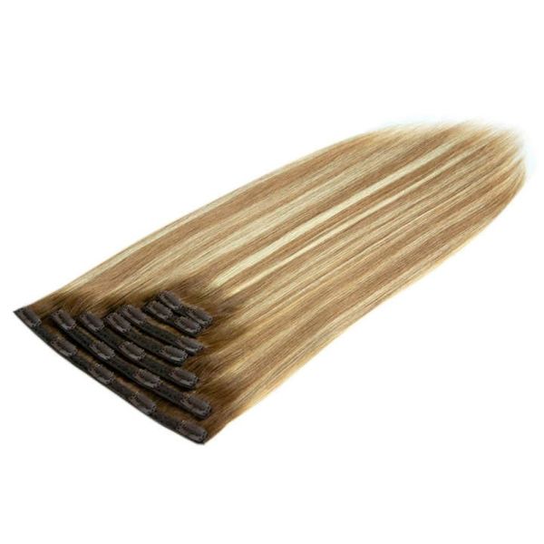 Quality Remy Hair Thick Clip Ins 100% Human Hair Extensiones Cabello Natural Cliphair-231013 for sale