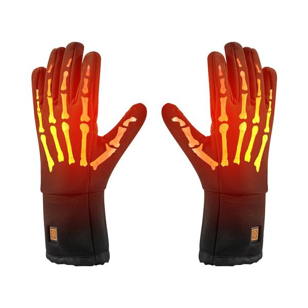 Quality Ski Full Leather Rechargeable Heated Gloves Windproof Waterproof Women Ski for sale