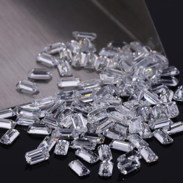 Quality Lab Grown Diamond Melee HPHT 1.0 To 3.7mm White Baguette Shape DEF Color VVS Clarity for sale
